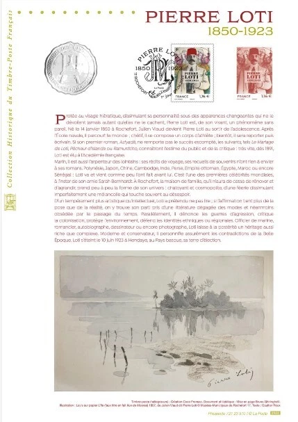 FRANCE 2023 DOCUMENT philatélique PIERRE LOTI 1850-1923 EUR 12,50 - PicClick IT